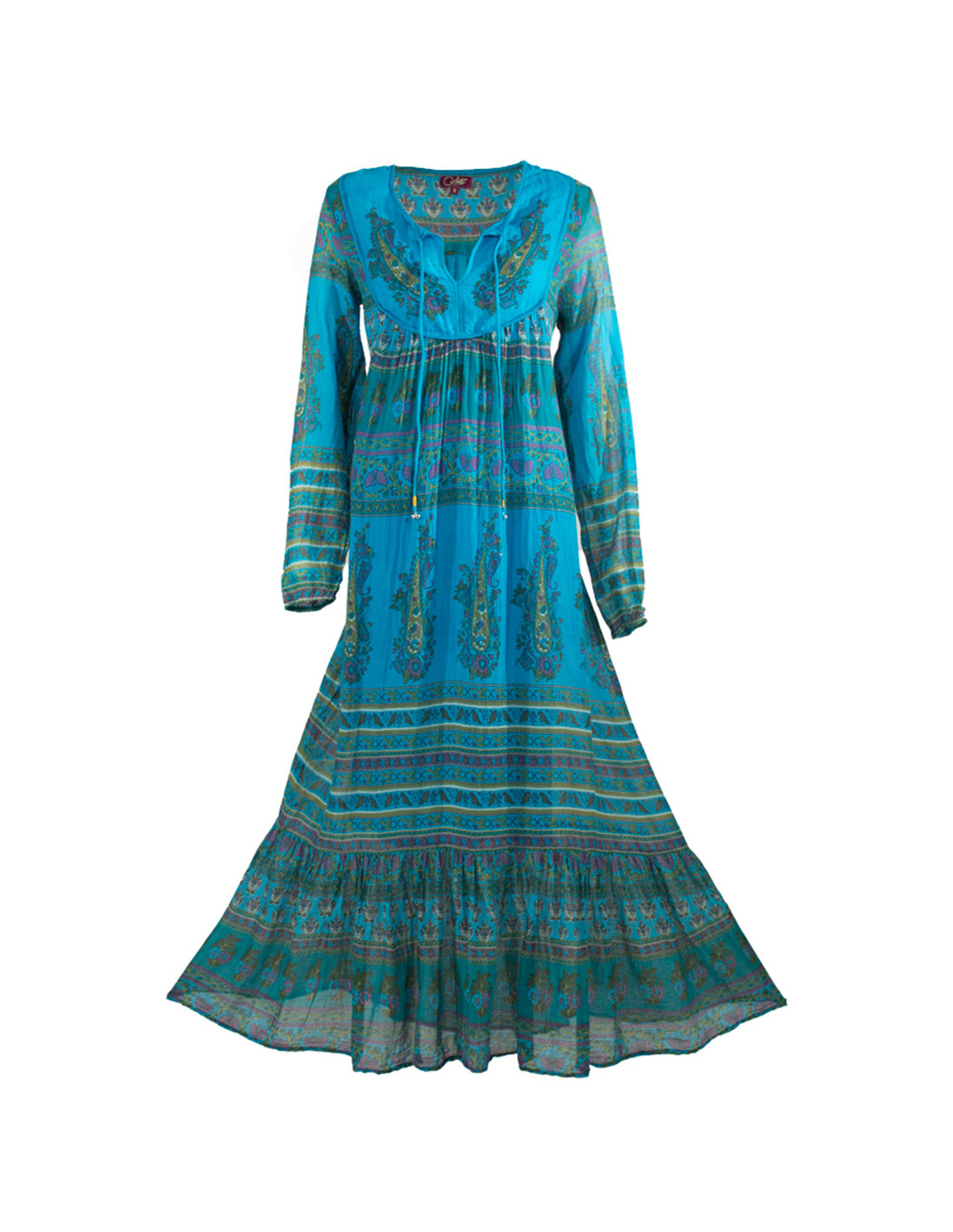 Bohemian indie dress, turkis :: Gypsyheart
